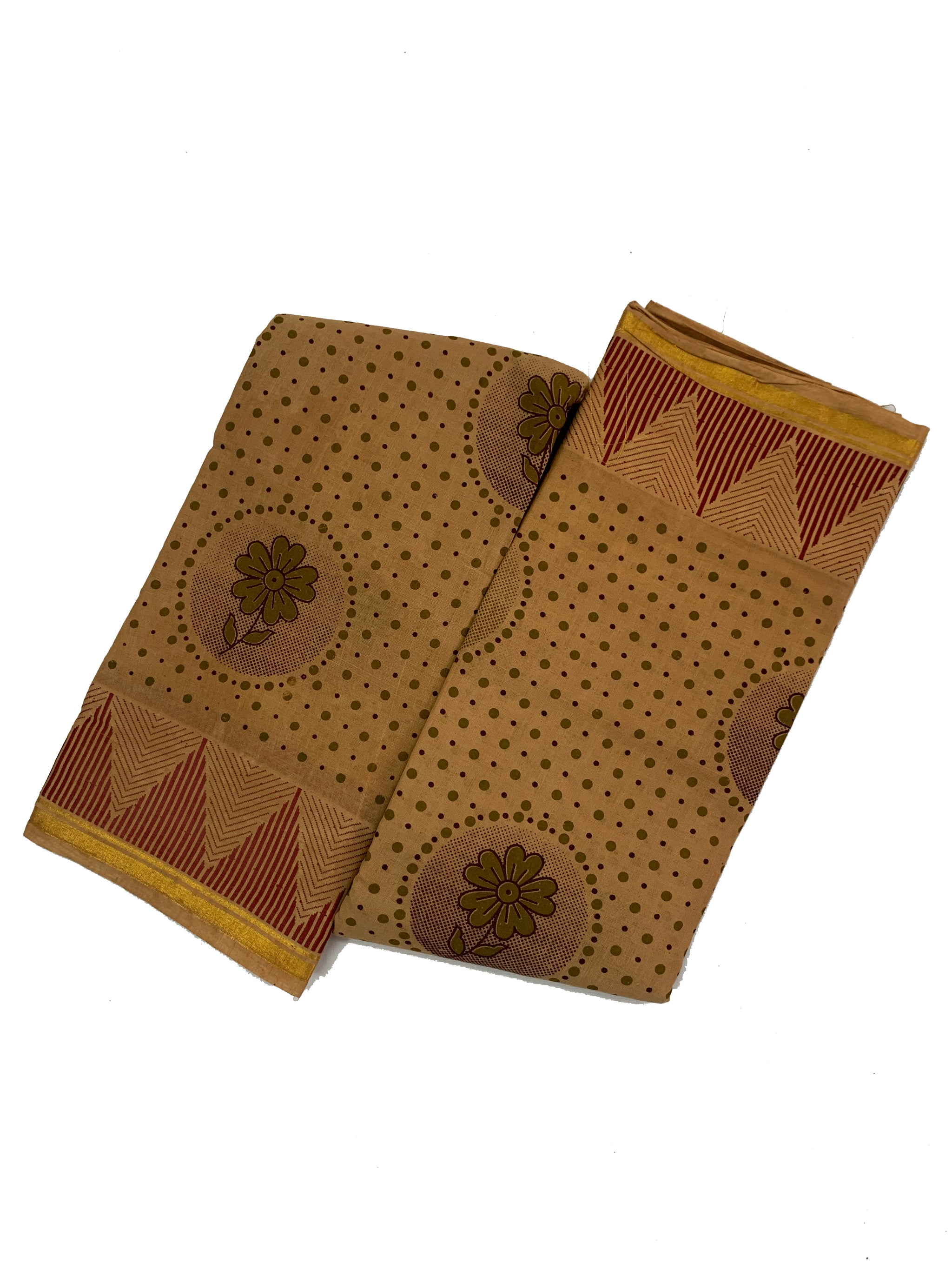 Madurai Sungudi Cotton Saree - Thread Border (Flower) – ShivFabricWorld